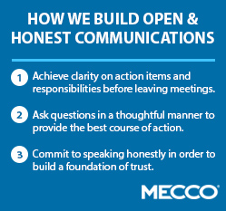 Build Open & Honest Communications - The MECCO Blog